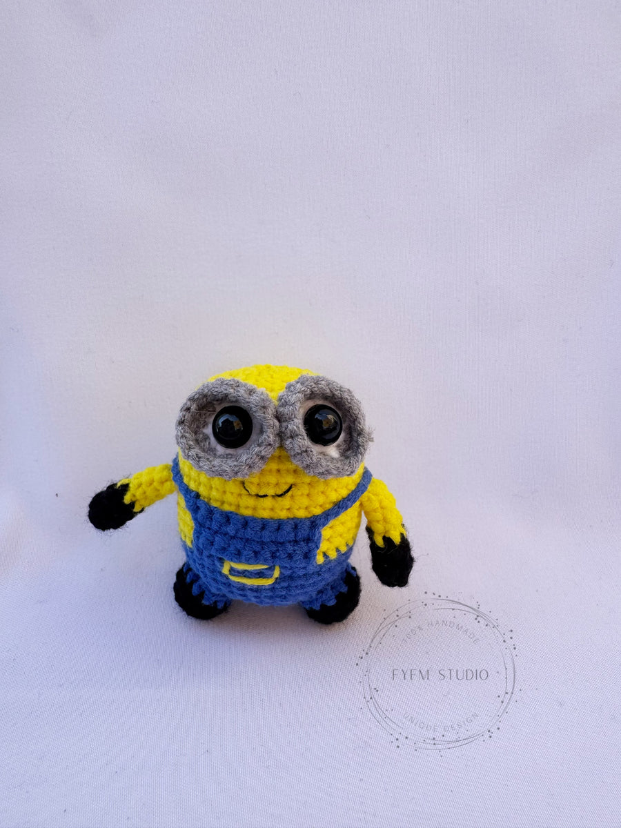 Minion Crochet Toy with Milk Yarn/ Handmade Toy Keychain – FunYouFunMe